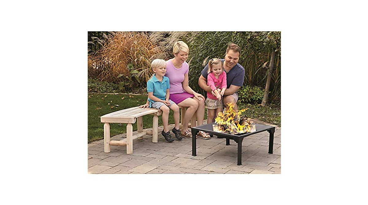 CASTLECREEK Curved Fire Pit Bench for Outdoor Gatherings