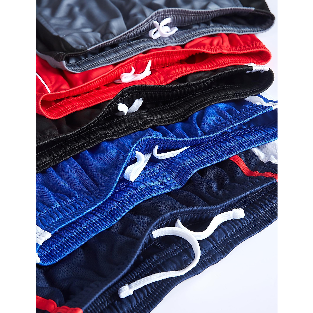 5 Pack Men's Quick Dry Athletic Shorts with Pockets Elastic Waist Activewear for Workout Gym Basketball (Set 3, XX- Large)