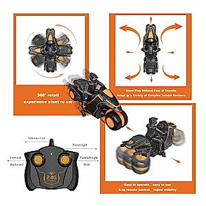GX-YJWNY Rc Motorcycle with rechargeable batteries, 360° rotatable Drift Remote Control Motorcycles, 2WD Rc Motorbike 2.4Ghz High Speed Wireless Remote Racing Motorcyle for 4-12 Age Kids
