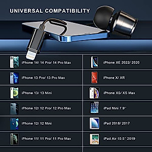Gsangoo Lightning Headphones for iPhone 13 14 12 Pro Max MFi Certified Lightning Earbuds with Mic Noise Isolation Stereo Bass in-Ear Headphones Lightning Connector Wired Earphones for iPhone 11 XR SE
