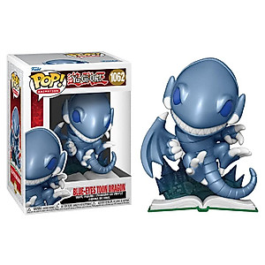 POP Yu-Gi-Oh! - Blue Eyes Toon Dragon (Mettalic) Funko Vinyl Figure (Bundled with Compatible Box Protector Case), Multicolor, 3.75 inches