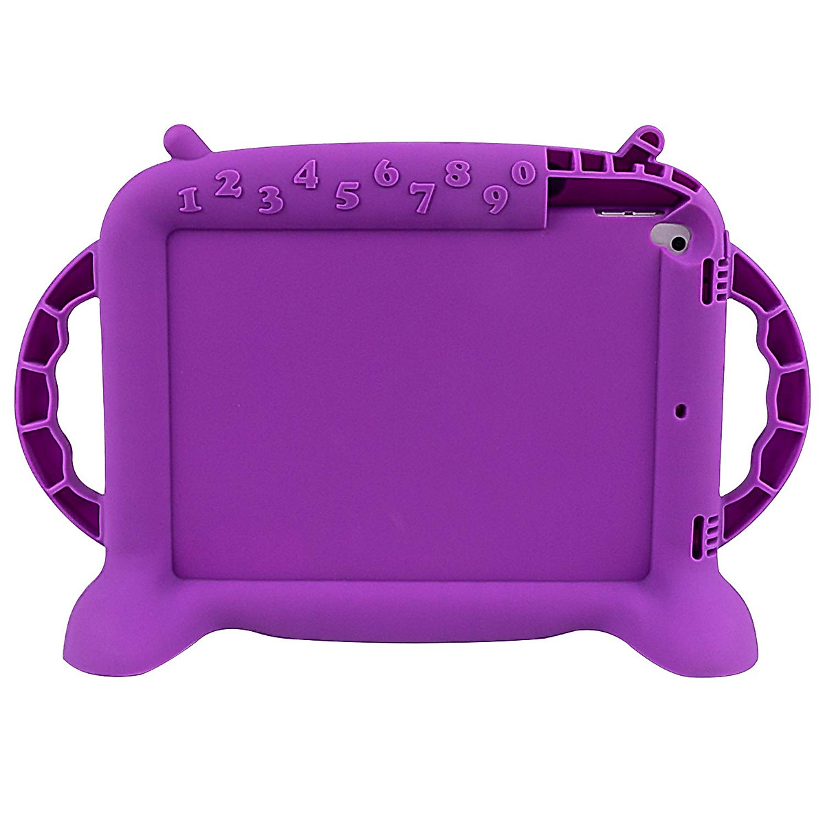 CHIN FAI iPad 10.2 2021 2020 2019 Case for Kids, iPad 9th 8th 7th Generation/iPad Air 3 10.5/ iPad Pro 10.5 Kids Friendly Shockproof Silicone Handle Stand Case (Purple)
