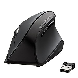 SANWA 2.4G Wireless Ergonomic Mouse, Optical Vertical Computer Mice, Silent Noiseless Click, (800/1200/1600 Adjustable DPI, 6 Buttons) Compatible with MacBook, Laptop, Windows, Mac OS