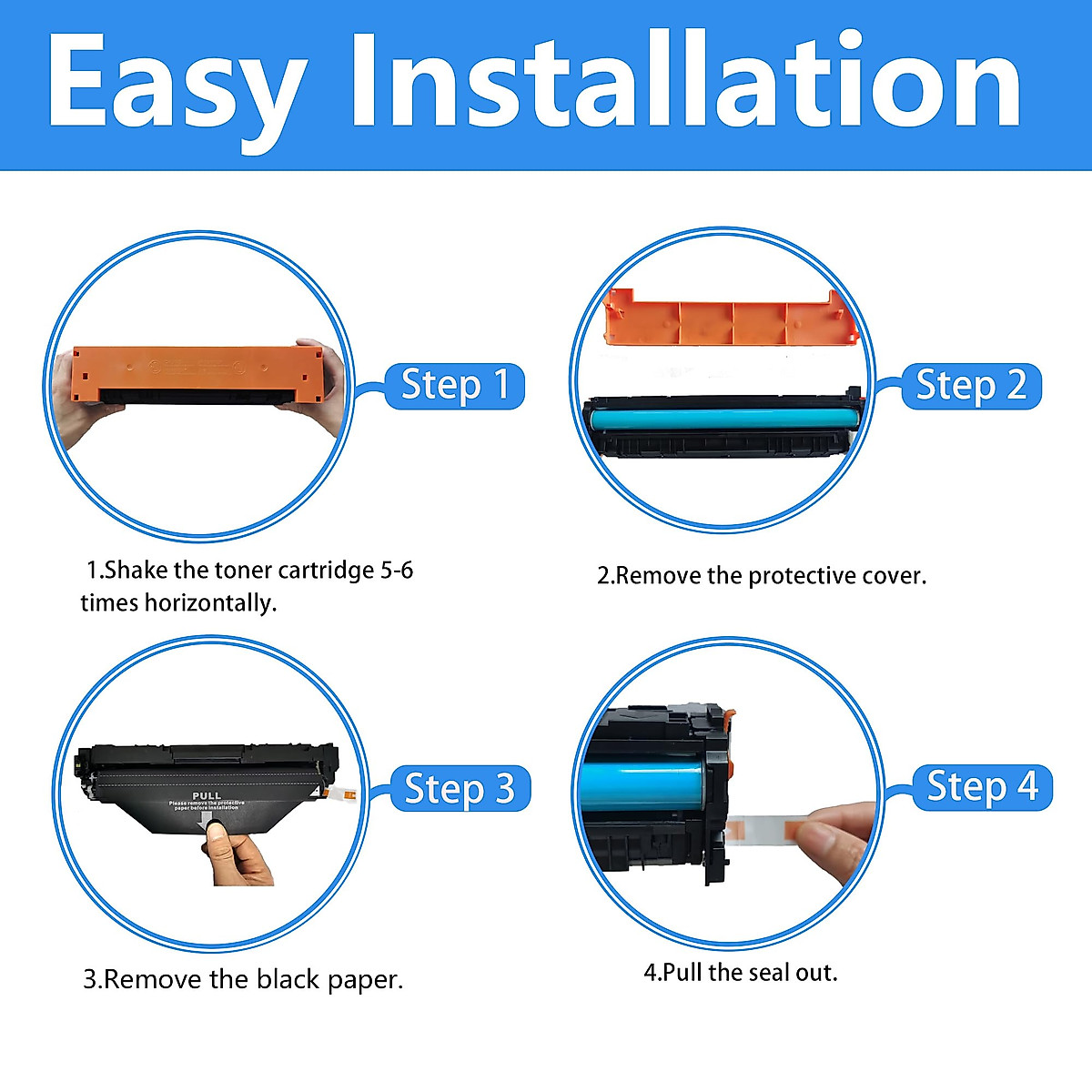LCL Compatible Toner Cartridge Without chip Replacement for HP 206X W2110X (1-Pack Black)