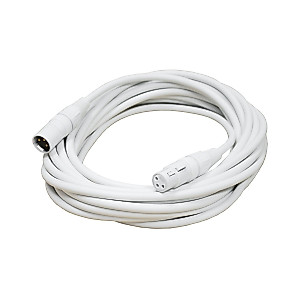 Audio 2000s E80125 XLR Male to XLR Female 25 Feet White Color Microphone Cable