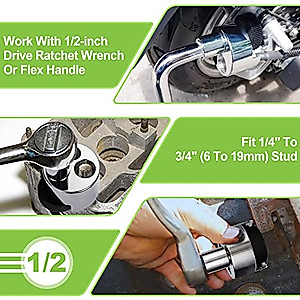 Spurtar Stud Remover Fit 1/4" to 3/4" (6 to 19mm) Bolt Extractor Nut Splitter With Knurled Roller and Cam Lock, Stud Extractor Tool For Broken Bolt Remover or Seized Studs