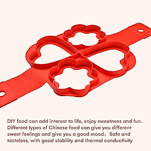 Kitchtic Silicone Pancake Molds - Mini Shaper Pancakes, Non-Stick & Easy Release - Safe for Oven, Microwave & Dishwasher - Kitchen Baking Accessories - Fun And Unique Shapes