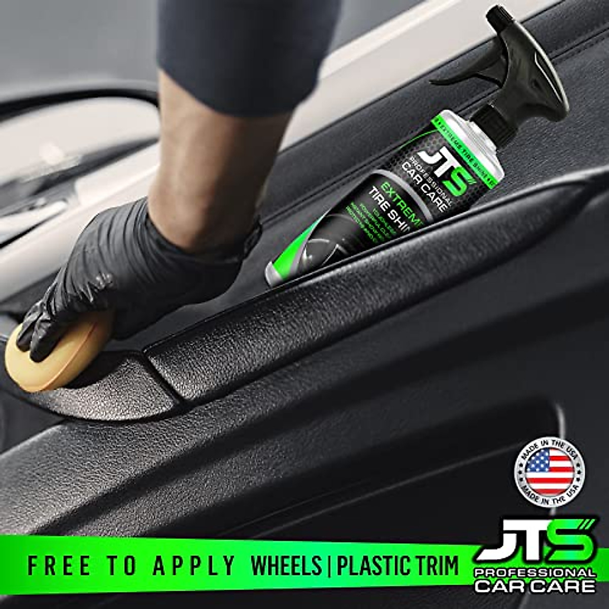 JT's Professional Car Care Tire Shine, Long Lasting Extreme Deep Black Premium Finish - Wet Tire Coating - Protection Against UV Rays and Fading (16 Fl Oz)
