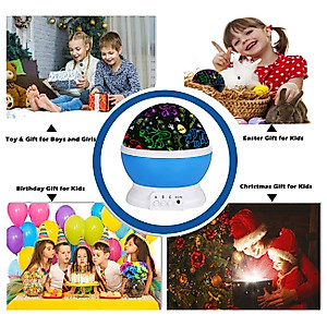 HONGID Dinosaur Night Light for Kids,Night Light Projector Built-in 12 Light Songs 360 Degree Rotating 16 Colorful Lights for Children Kids Birthday, Parties.Baby Stuff