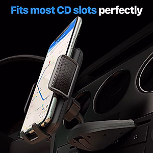 Bestrix Cell Phone Holder for Car, CD Slot Car Phone Holder, Hands Free Car Mount with Strong Grip Universal for iPhone, 12/11/11Pro/Xs MAX/XR/XS/X/8/7/6 Plus, Galaxy S/20/10/S10+/S10e/S9/S9+/N9