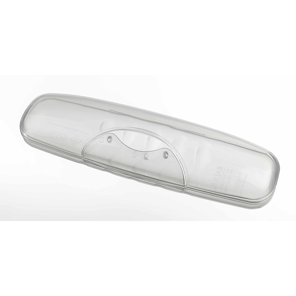 RADIUS Toothbrush Big Brush with Replaceable Brush Head BPA Free ADA Accepted - Right Hand - Marble Brush with Clear Case