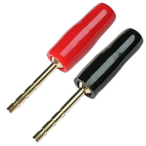 CESS Banana Pin Plug Open Screw Type Cable Connector - Tip Banana Plugs (20 Pack)