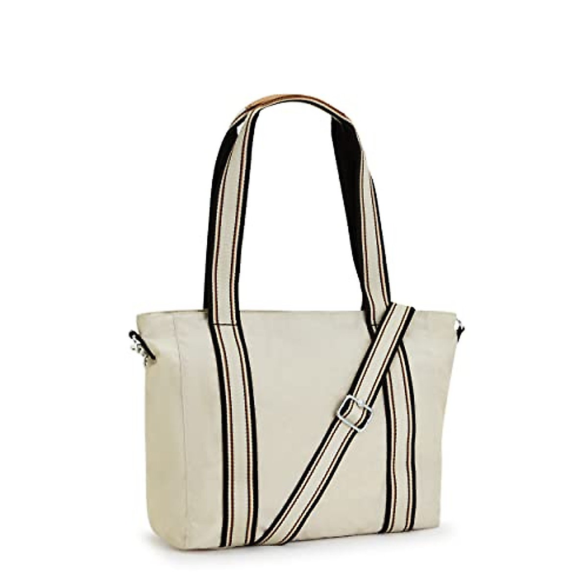 Kipling Women's Asseni Small Tote, Versatile Lightweight Purse, Nylon Shoulder Bag, Light Sand