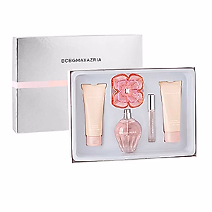 BCBGMAXAZRIA - Classic 4 Piece Fragrance Giftset for Women - (3.4oz/100ml EDP Perfume + 3.4oz/100ml Body Lotion + 3.4oz/100ml Shower Gel + 10ml EDP Rollerball)