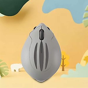 Bluetooth 5.1 Wireless Mouse,No Receiver Inside,Cute Animal Hamster Shape,M Size Silent Click Compatible with Android Tablet/MacBook/Chrome/Microsoft Surface/Windows 8.1 Above, Gray
