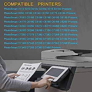 JUSTCOLOR Compatible Ink Cartridges Replacement for HP 02 Ink Cartridge to use with Photosmart D7155 D7160 D7245 D7255 D7363 D7460 3210 3310 C5180 C6250 C6280 C7280 C7180 D7255 Printer (6-Pack)