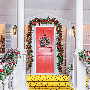 Long Brick Road Floor Runner Brick Wall Backdrop, Princess Decorations, Brick Road for Halloween Wizard Cosplay Party, 31.5 Inch x 16.4 Feet (Yellow)