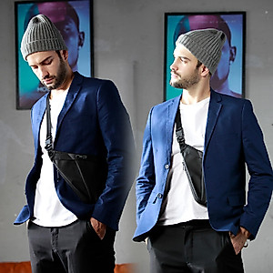 NIID-FINO 4 Compact EDC Sling Bag, Minimalist Chest Shoulder Backpack Crossbody Bag for Men Women Lightweight Slim Daypack for Tactical, Travel, Work, Gym, Sport(Excluding Mask Pack)