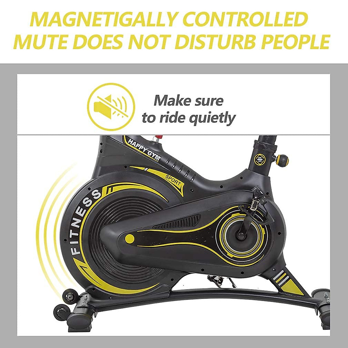 FDW Exercise Bike Cycling Bike Magnetic Resistance Stationary Cycle Bike Workout Fitness Equipment Indoor Bike with Belt-Drive Comfortable Seat Cushion