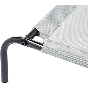 Amazon Basics Cooling Elevated Breathable Pet Bed For Dog, X-Large (60.1 x 37.1 x 8.9 Inches), 1 count, Grey