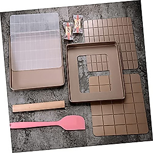 Kichvoe 1 Set Cake Baking Mould Pastry Baking Multipurpose Tool Nougat Making Supplies Microwave Tray Handmade Nougat Molds Stainless Steel Tray Crisp Mold Energy Bar Metal Dedicated