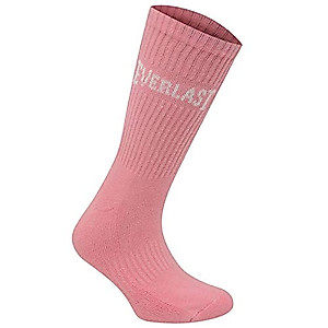 Everlast Boys' Crew Socks, 3-Pack Pink 9K-1Y