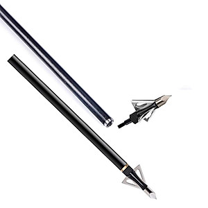 Archery Bowhunting Broadheads, Sinbadteck 12PK 3-Blade Hunting Broadheads 100 Grain Arrow Broadheads for Compound Bow Arrows and Traditional Bow Bowhunting, Pack of 12PCS (Black)