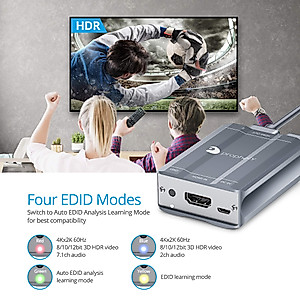 gofanco Prophecy 4K 1x2 HDMI 2.0 Splitter – 4K @60Hz YUV 4:4:4, HDR, 3D, HDCP 2.2/1.4, EDID, 18Gbps, ESD Protection, 2 Way Port, 1 in 2 Out, TAA Compliant (PRO-HD20split2P)