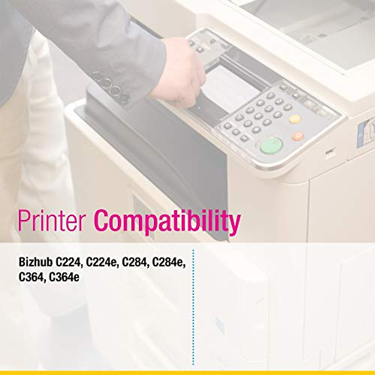 CS Compatible Toner Cartridge Replacement for Konica Minolta TN-321 TN321K Black Bizhub C224 C224e C284 C284e C364 C364e Toner Cartridge Black