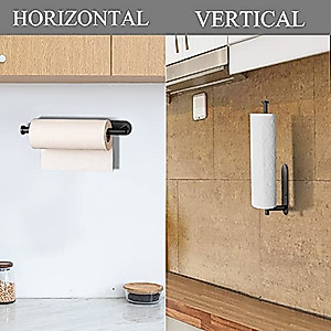 Under Cabinet Paper Towel Holder - Self Adhesive Paper Towel Roll Holder Wall Mount, Rose Gold SUS304 Stainless Steel Towel Paper Holder for Kitchen, Bathroom, Cabinets