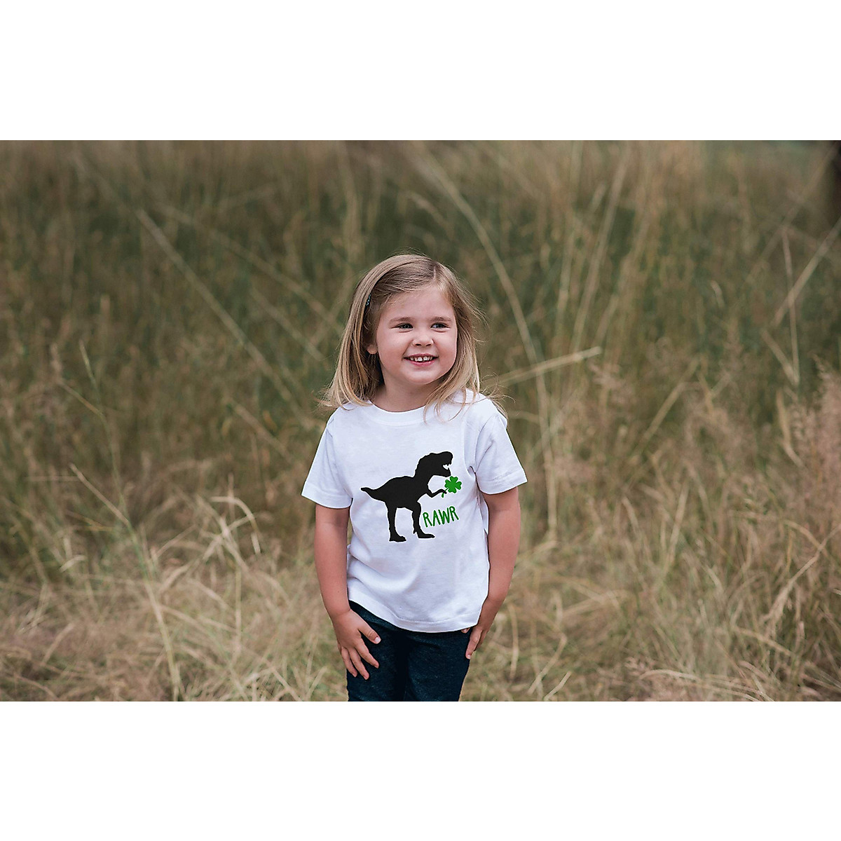 7 ate 9 Apparel Kids Dinosaur St. Patricks Day 2T T-Shirt Green