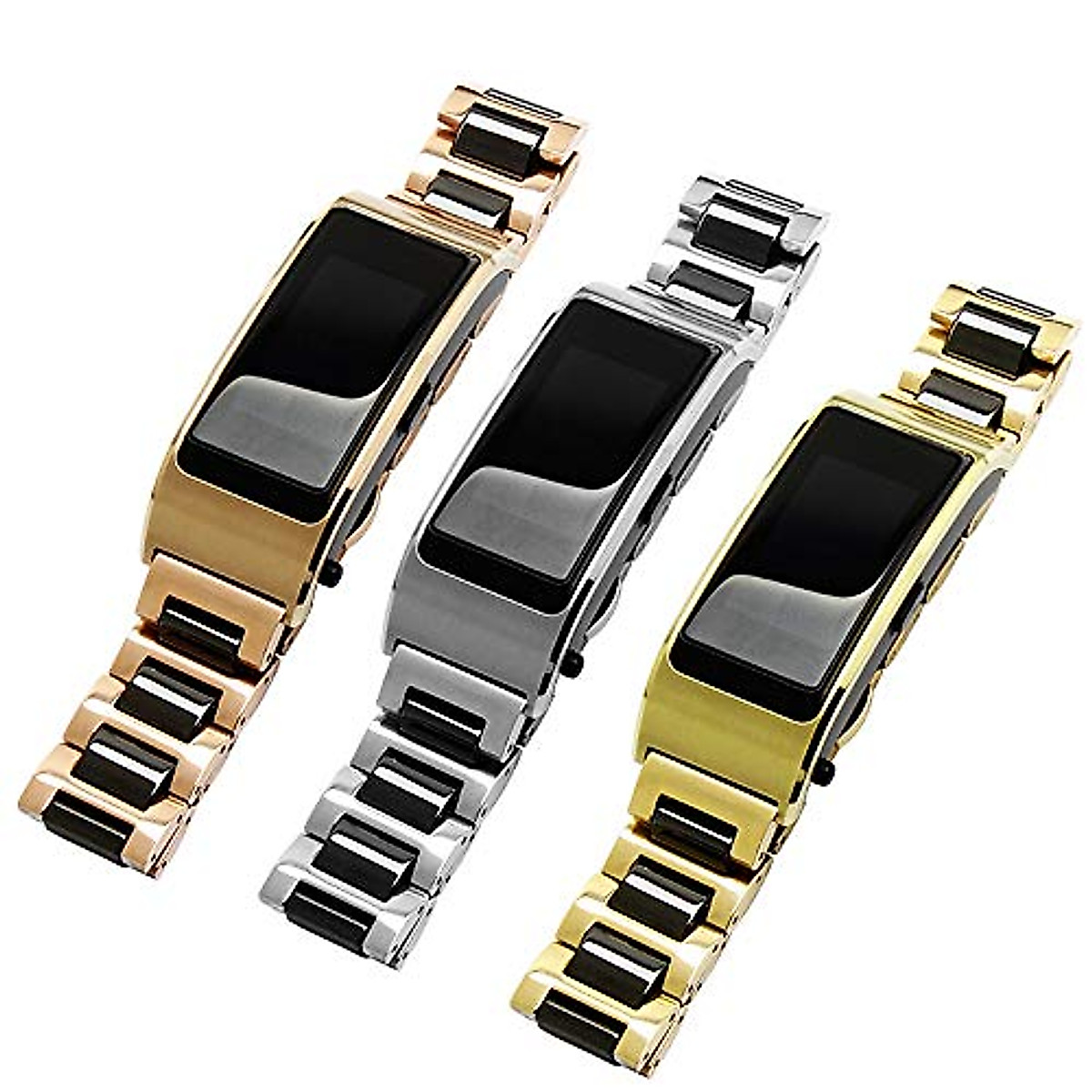 20mm Watch Band High End Watch Bands Black Stainless Ceramic Watch Strap Gold Stainless Steel Watch Wrist Bands Mens Women for Samsung Gear S2 Band