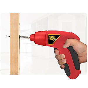Werktough 4.8v Electric Screwdriver Cordless Mini Drill with 6 Hexagon Drill Bits and 11 CRV Screwdriver Bits-Power Your Projects with Precision and Speed