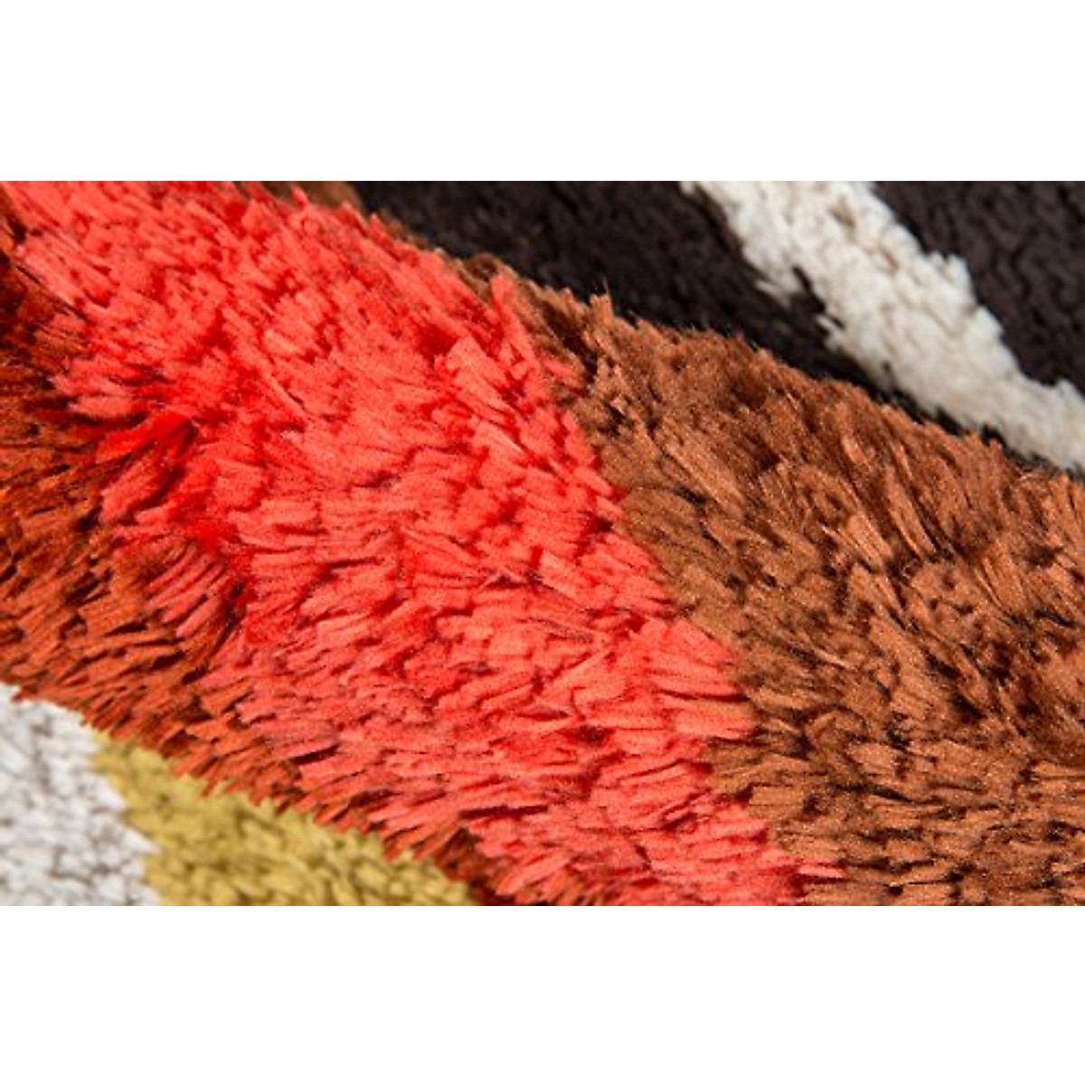 Novogratz by Momeni Novogratz Retro Collection Retro Wave Shag Area Rug, 3'6" x 5'6", Red