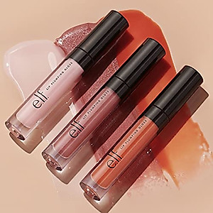 e.l.f. Lip Plumping Gloss, High-Shine Liquid Lip Color, Creates Fuller Lips & Plumper Pout, Moisturizing Formula, Mauve Lady, 0.09 Fl Oz