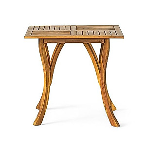 Christopher Knight Home Hermosa Acacia Wood Dining Set, 5-Pcs Set, Teak Finish