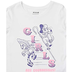 Amazon Essentials Disney | Marvel | Star Wars Girls' Long-Sleeve T-Shirts (Previously Spotted Zebra), Pack of 4, Toy Story Friends Print, Medium