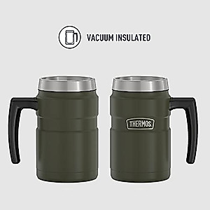 Thermos Stainless King 16oz Desk Mug, 16 Ounce, Matte Green