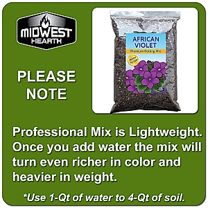 African Violet Natural Potting Soil Mix (Made in USA) (4 Dry Quarts)