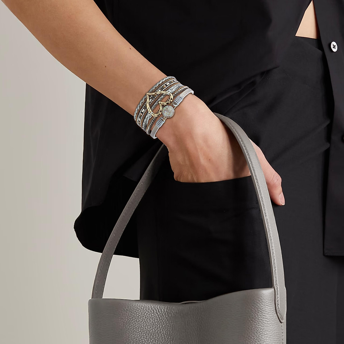 Long tiantian Bracelets for Women Trendy Stackable Leather Wrap Heart Bracelet Boho Jewelry s for Women