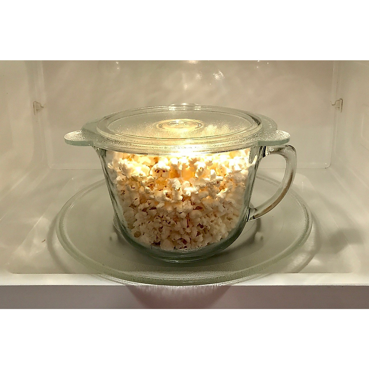 Cuchina Safe 2-Piece Vented Glass Microwave Safe Lids and Bowl Covers Set; Perfect Lid for Bowls, Mugs, and Pots (8 inch and 9 inch)