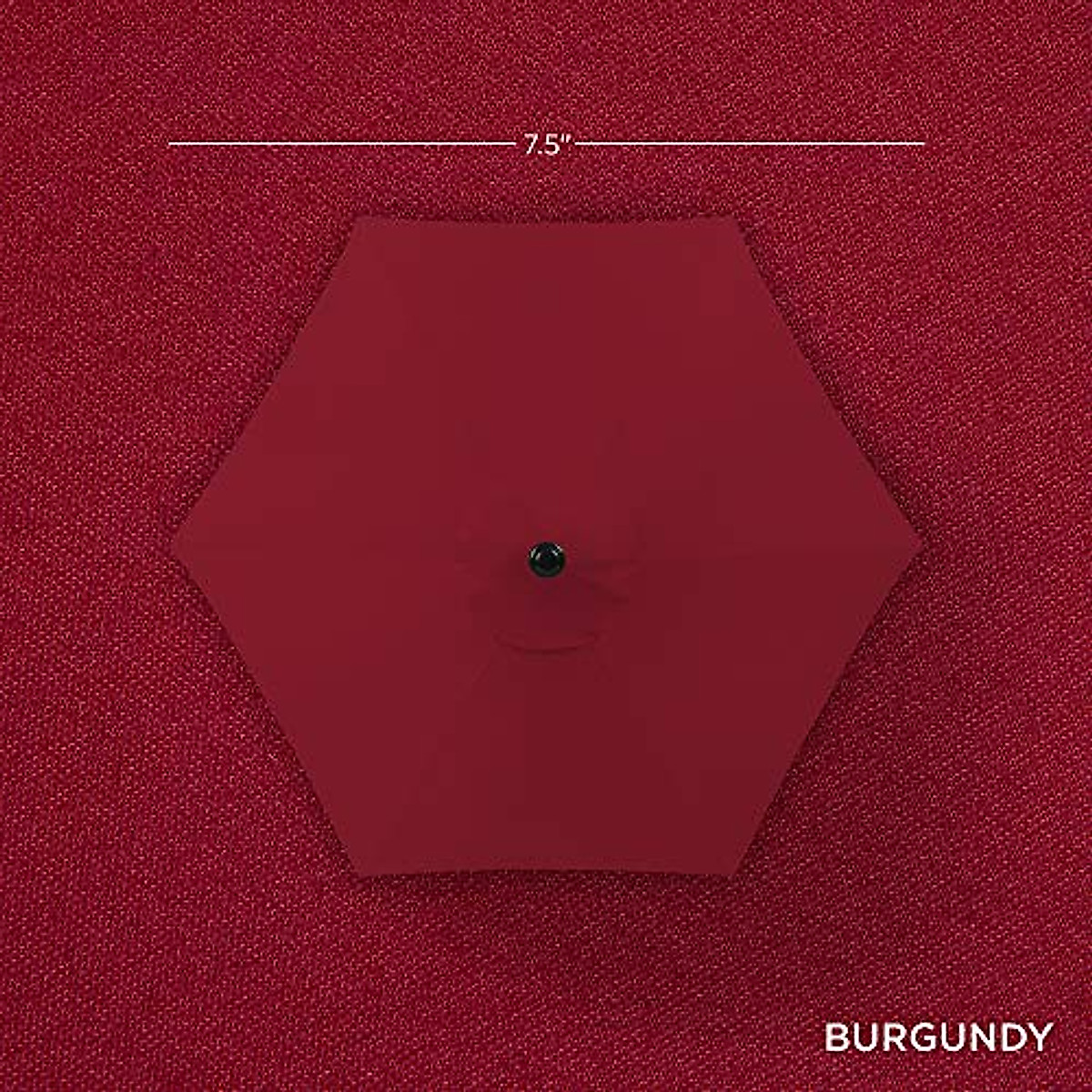 Best Choice Products 7.5ft Heavy-Duty Round Outdoor Market Table Patio Umbrella w/Steel Pole, Push Button Tilt, Easy Crank Lift - Burgundy