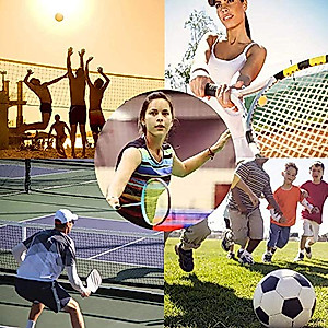 Portable Height Adjustable Badminton Volleyball Tennis Net Set Multi-Purpose Sports Equipment with Poles Stand and Carry Bag for Outdoor Garden Beach 5m/16ft