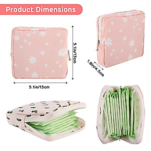 3Pcs Period Bag, Sanitary Pad Storage Bag Samll Period Pouch for Purse Cute Menstrual Period Bag Tampon Pad Holder for Purse, Tampon Organizer Pouch, Feminine Care Period Bags for Teen Girls School