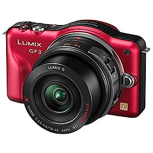 Panasonic Lumix DMC-GF3X 12.1 MP Micro Four Thirds Compact System Camera with 3-Inch Touch-Screen LCD and LUMIX G X Vario PZ 14-42mm/F3.5-5.6 Lens (Red)