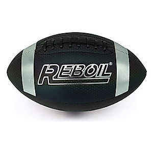 REBOIL Holographic Glowing Football–Light Up with Camera Flash–Advance Reflective Composite Leather - HoloHoops Gifts Toys for Outdoor Night Game–Official Size. (Size 7)