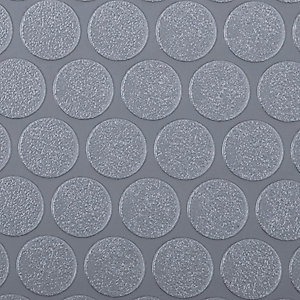 G-Floor Seamless Sheet Vinyl Shed Flooring Cover with Bonded Fibrous Backing - Small Coin Pattern (8' x 8', Slate Grey)