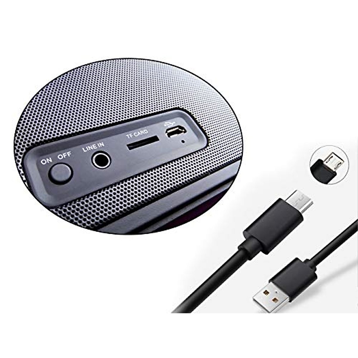 Akingdleo Replacement 5ft USB Data Power Charger Charging Cord Cable for DOSS SoundBox Touch Wireless Bluetooth V4.0 Portable Speaker