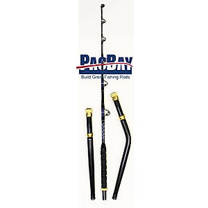 Xcaliber Marine PRO Tournament Series 6' 50-80 lb Saltwater TROLLING Rod Includes Bent and Straight Butt