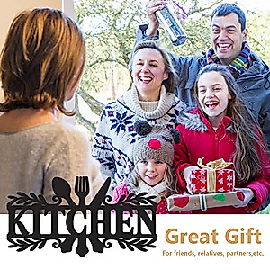 KOYILTD Kitchen Sign,Dining Room Wall Decor Rustic Metal Kitchen Decor Sign,Kitchen Word Art Farmhouse Cooking